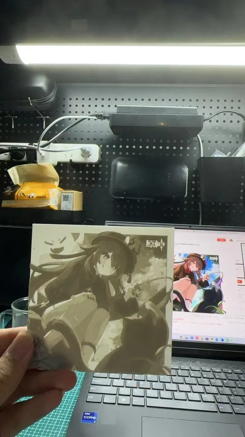 Walnut Birthday Greeting Lithophane Photo - With Color Chart - Free 3D ...