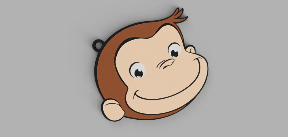 Curious George Keychain by AsKeNaR - MakerWorld