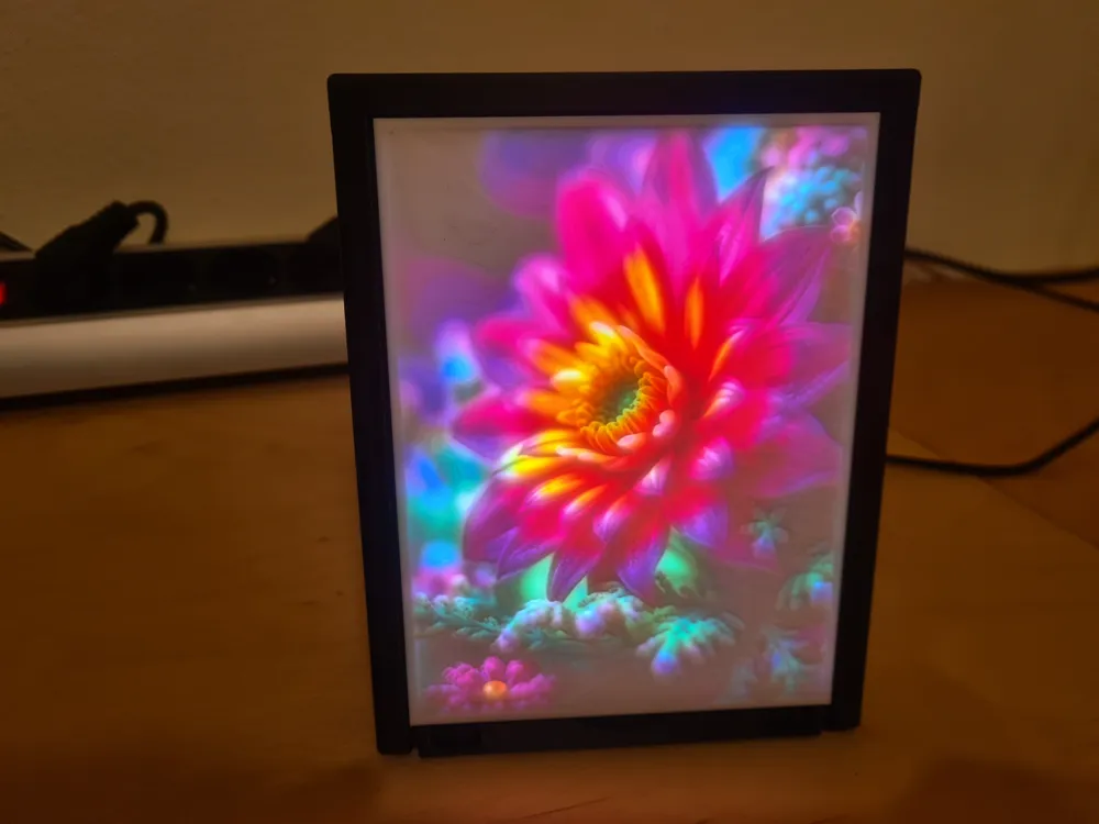 Flower Lithophane (Bambu CMYK Kit) - Free 3D Print Model - MakerWorld