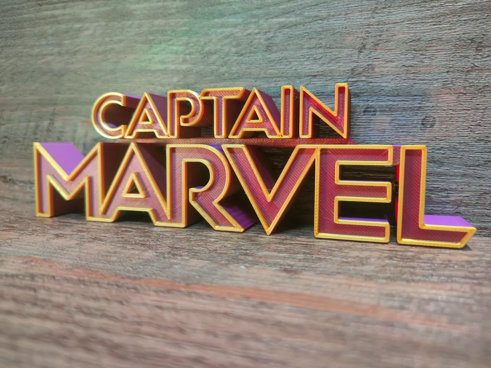 Captain Marvel Movie Sign by WizPrint3DMakerWorld: Download Free 3D Models