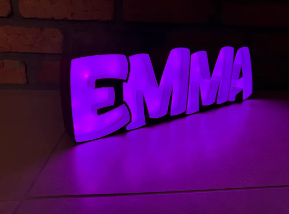 LED NAME EMMA by Eyleck. - MakerWorld