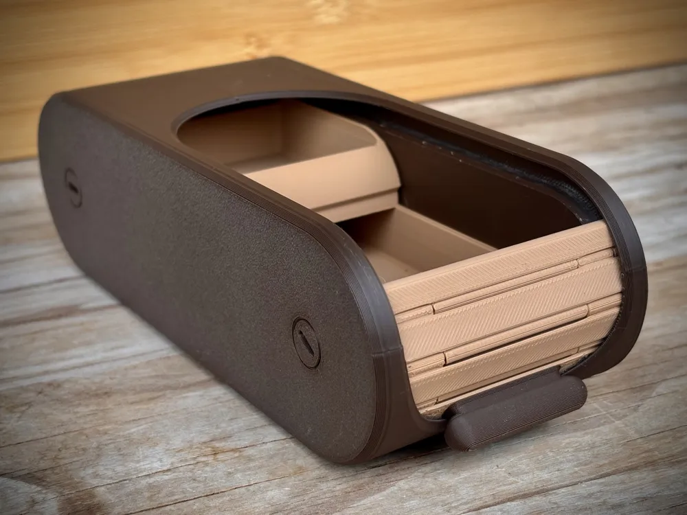 Capsule Tambour Box | Roll top Storage | Organizer by Matthew Ghost ...