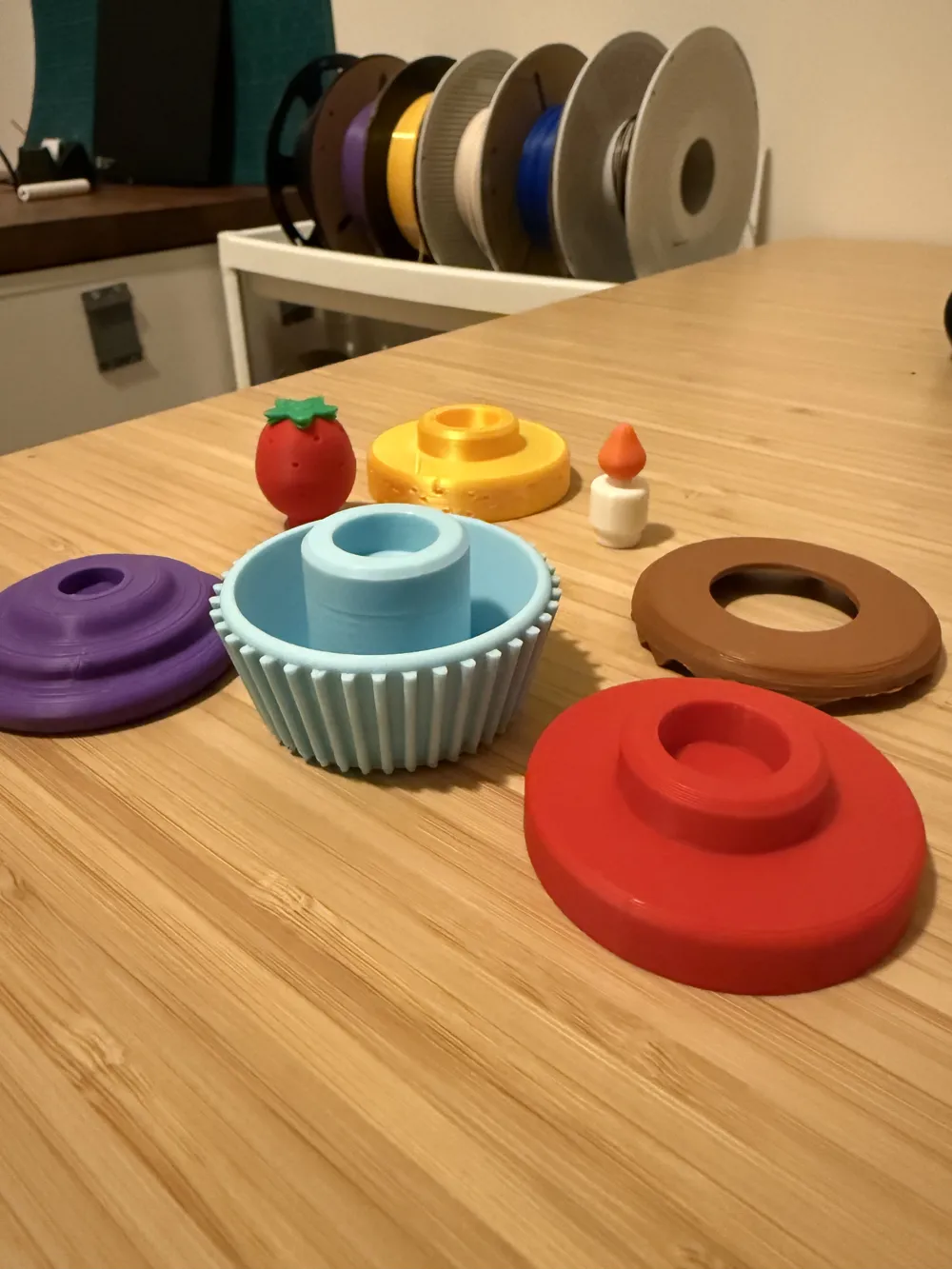 Kids Montessori Cupcake Toy Mix & Match Muffin - Free 3D Print Model ...