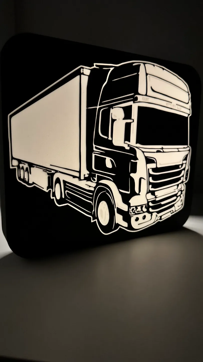 SCANIA TRUCK SILHOUETTE LED LIGHTBOX by MICHAL_3Dtisk - MakerWorld