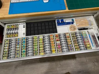 Gridfinity Paint Storage and miniature lid. - Free 3D Print Model ...