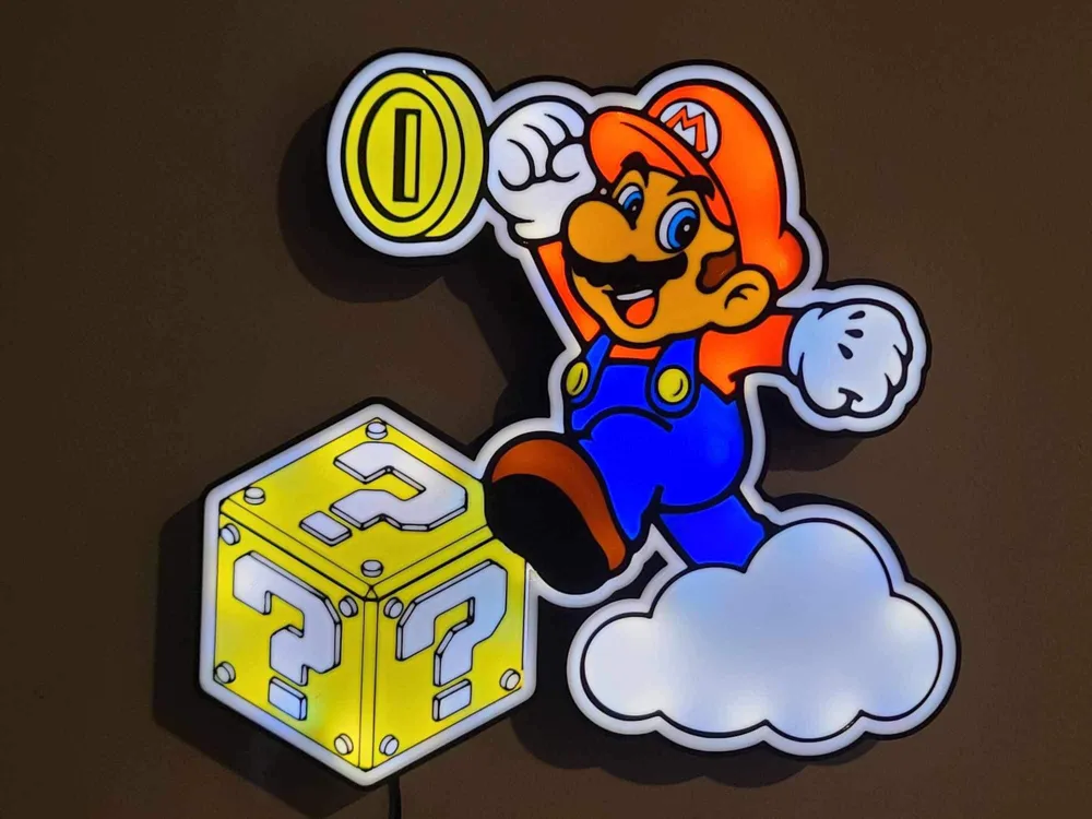 Mario Jumping Lightbox by marky3d - MakerWorld
