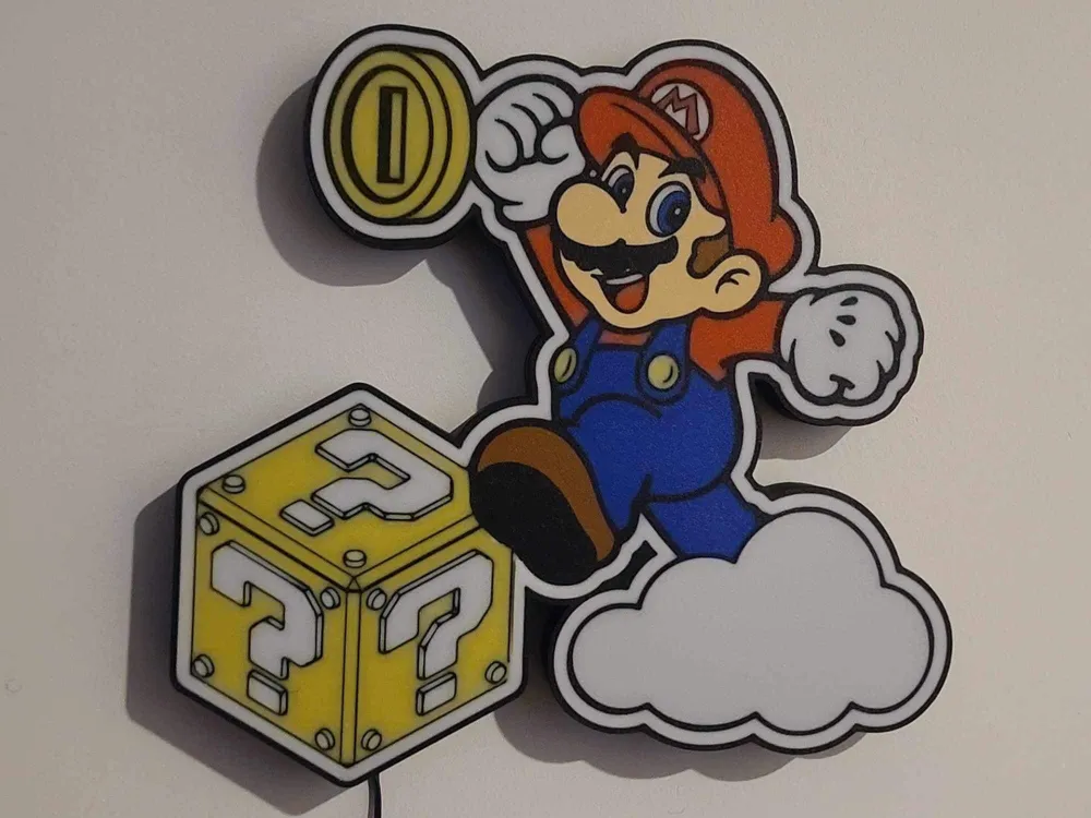 Mario Jumping Lightbox by marky3d - MakerWorld