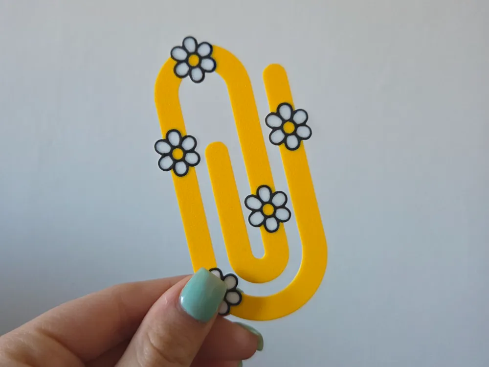 Paperclip Daisy Pretty Flower Spring Bookmark - Free 3D Print Model ...