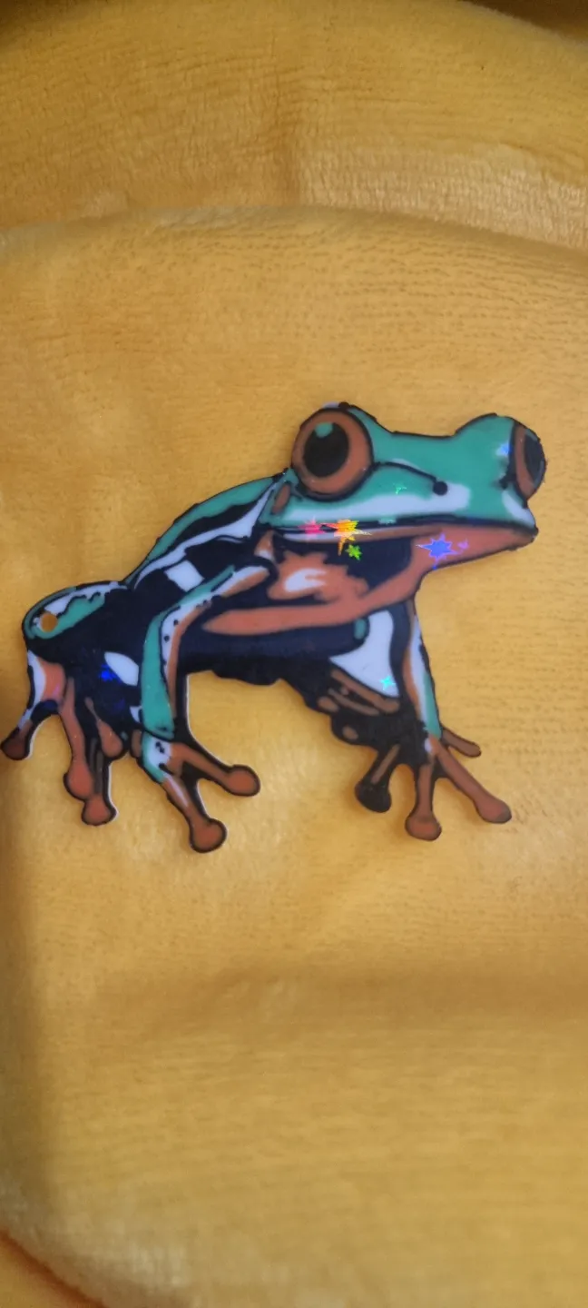 Frog Keychain - Vibrant Tree Frog Design by Lazerknight - MakerWorld