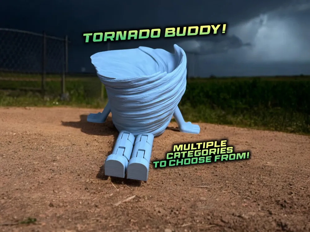 Tornado Buddy: EF1-EF5 Scale Buddy (No Supports) - Free 3D Print Model ...