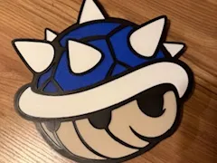 Mario Blue Shell Spike Wall Art (NO AMS Multipart) - Free 3D Print ...