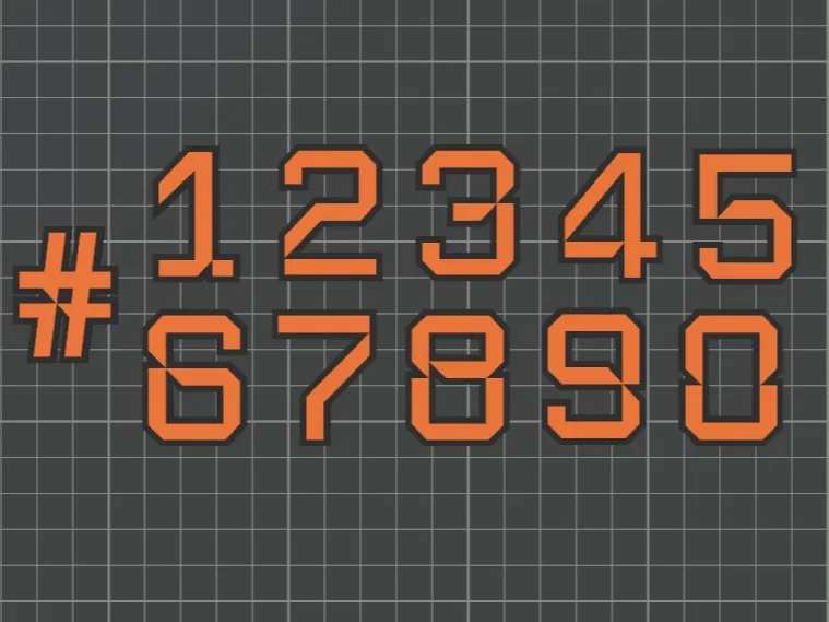 Arrow Mclaren-Style Decorative Numbers - Free 3D Print Model - MakerWorld