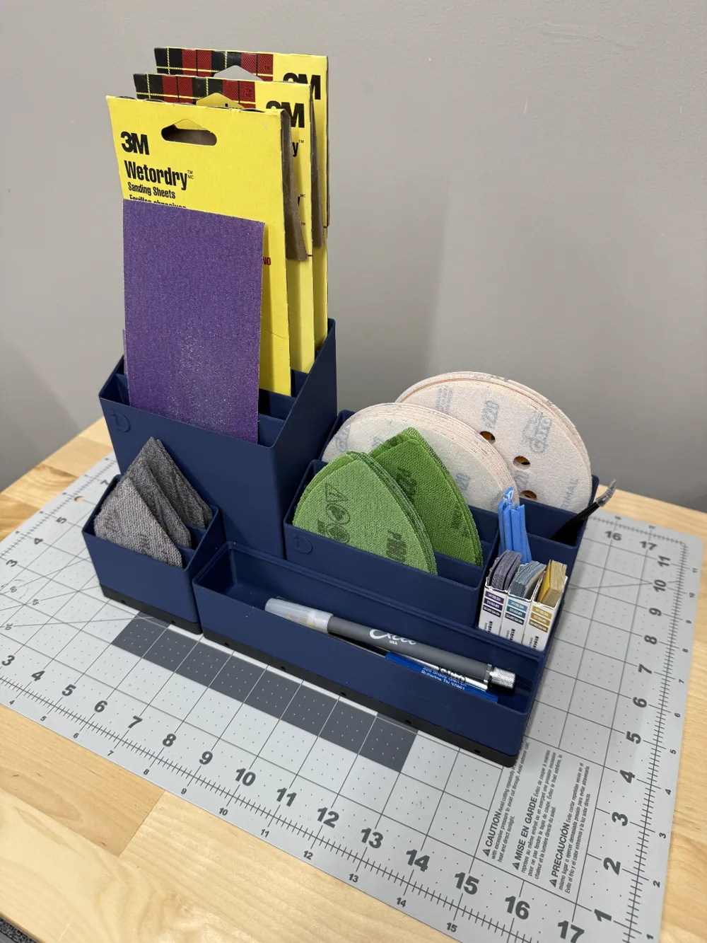 Gridfinity 4x1, 2 Tier, Round Sandpaper Holder by IDCrisis0 - MakerWorld