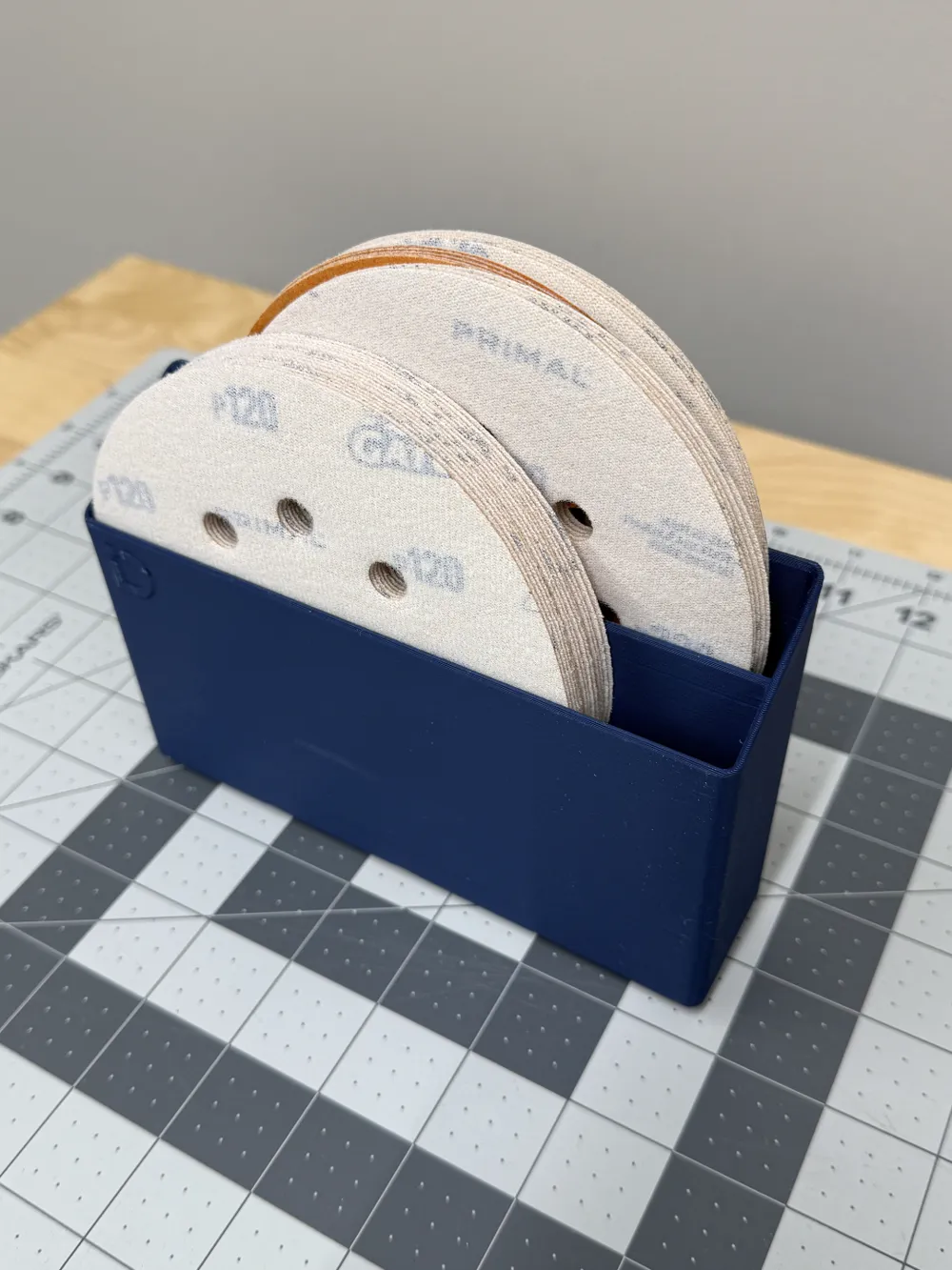 Gridfinity 4x1, 2 Tier, Round Sandpaper Holder by IDCrisis0 - MakerWorld