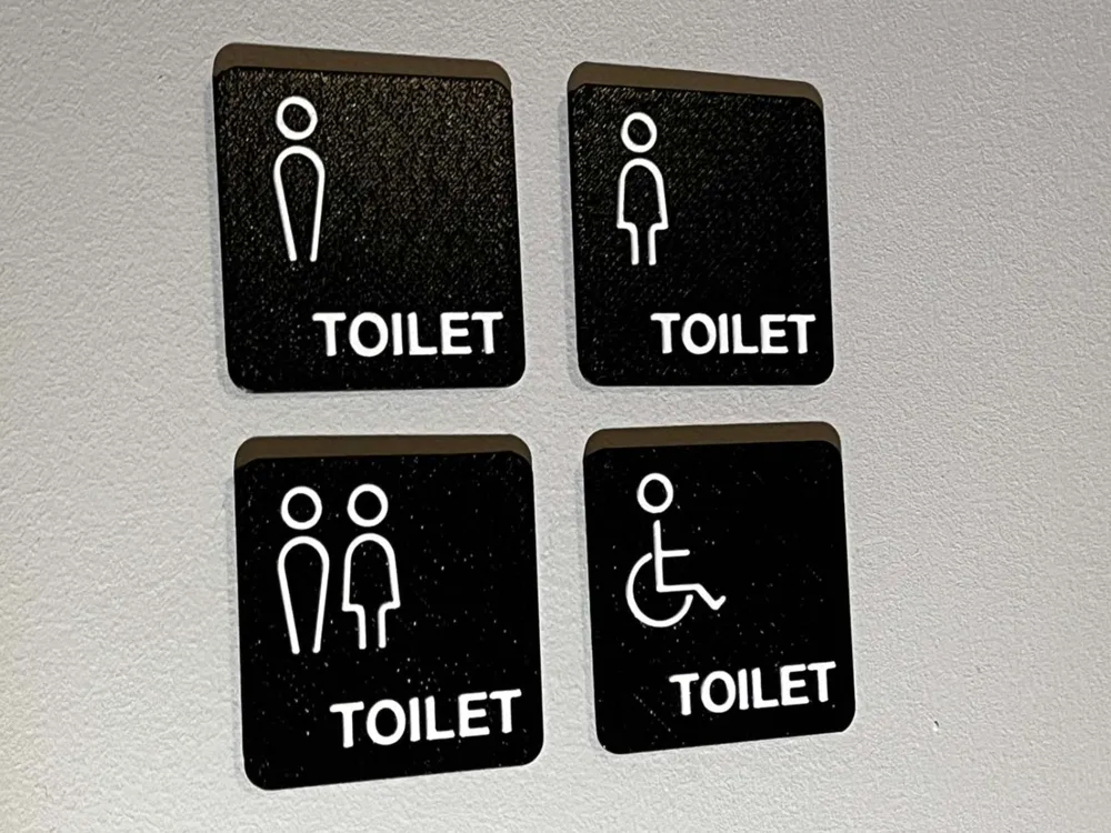 Toilet Signs Set by mlodybuk - MakerWorld