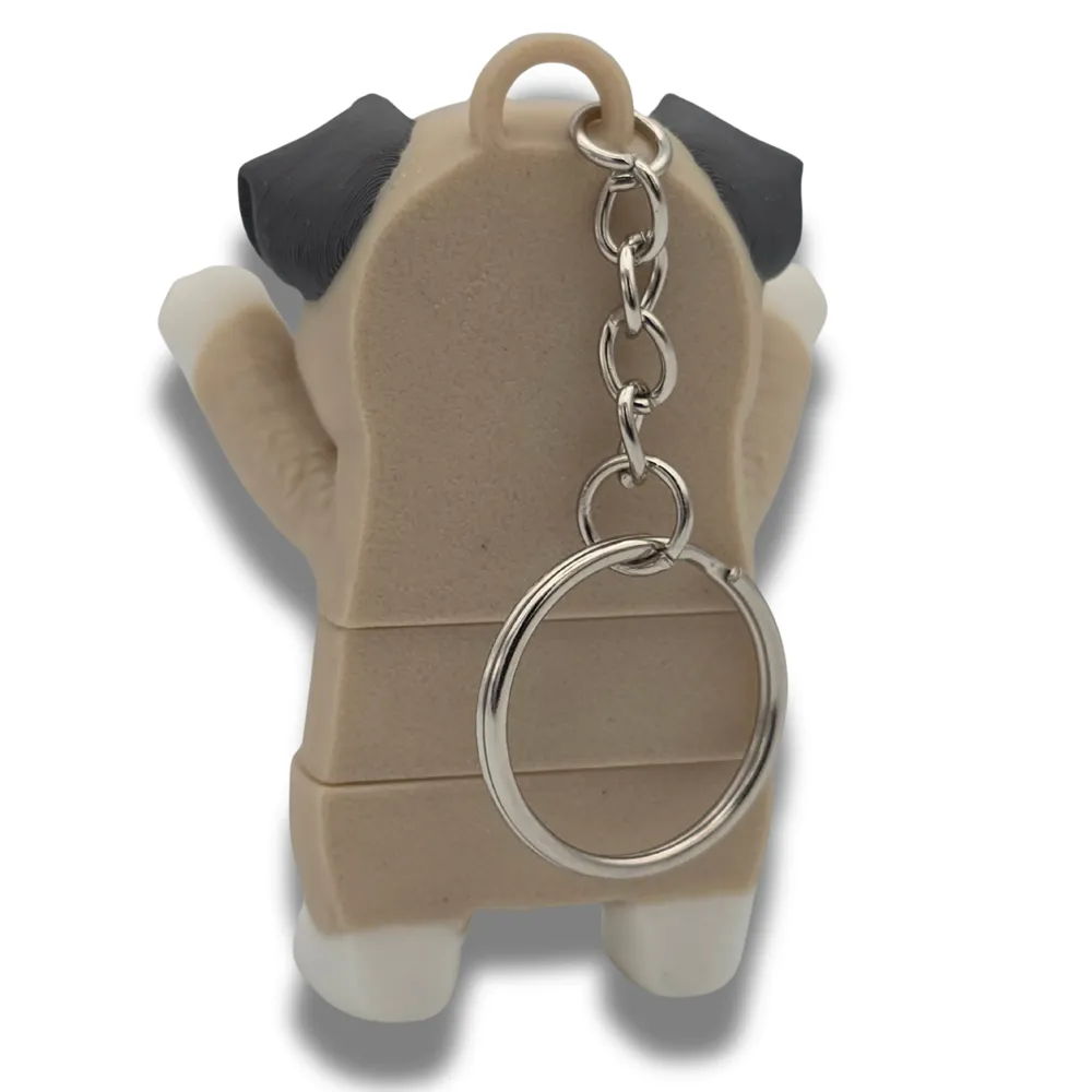 Chaveiro Fidget Chibi Pug - Cachorro Flexível Fofo - Modelo gratuito ...