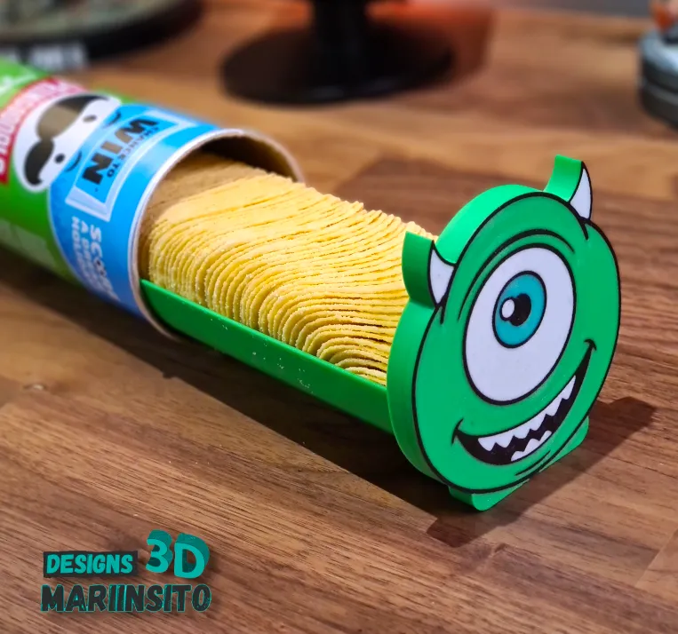 (Monstrous Version) Pringles Removal Tray with Lid - Free 3D Print ...