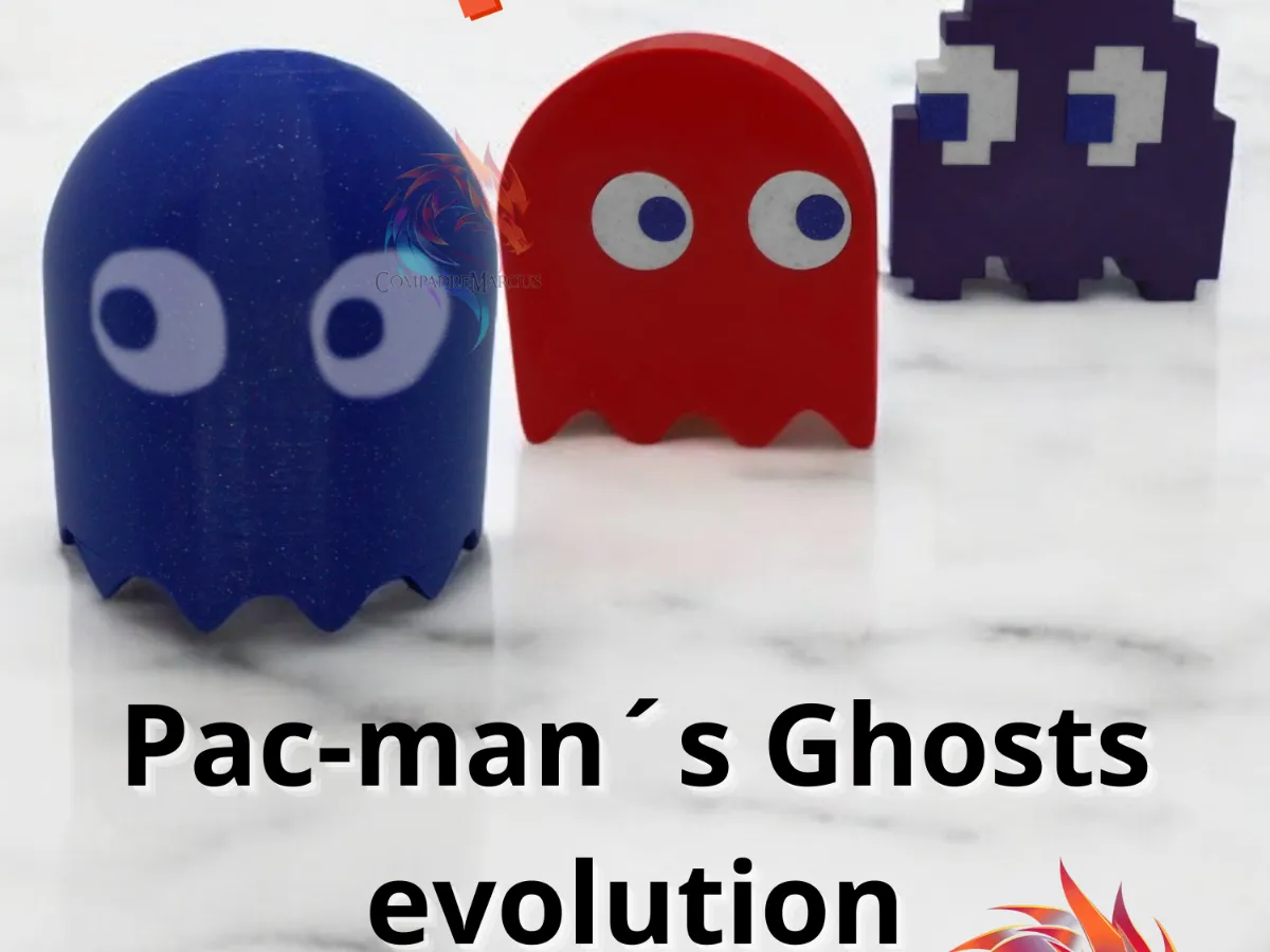 Pac-man ghosts evolution figures - Free 3D Print Model - MakerWorld