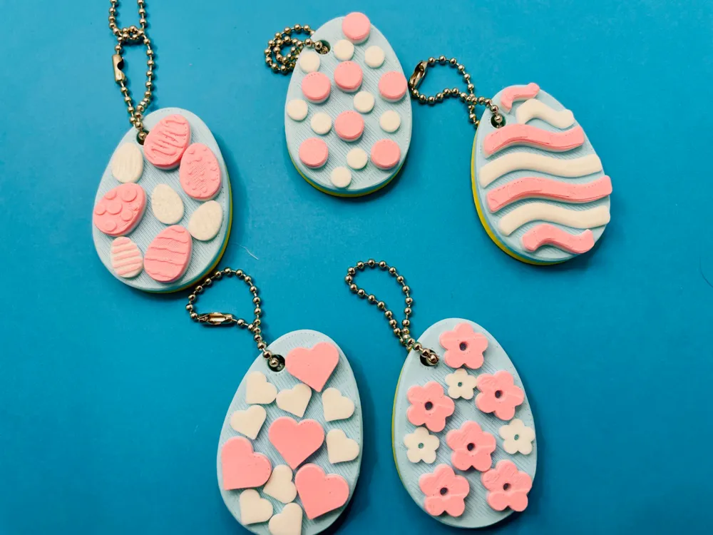 Easter Egg Keychains by FunFam3D - MakerWorld