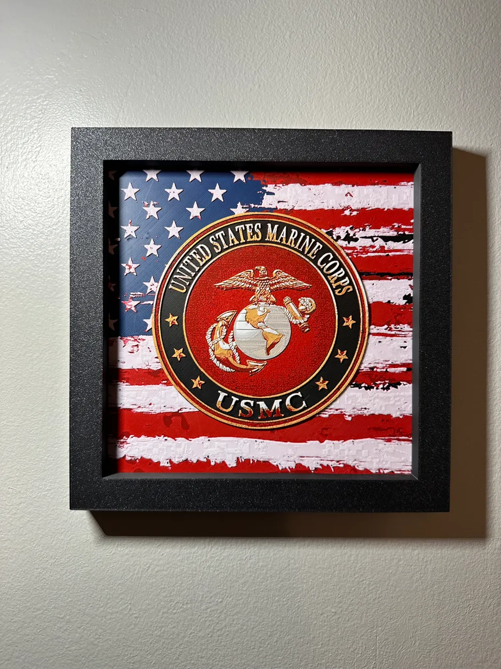 US Flag & USMC Logo Hueforge by Hey Ben - MakerWorld