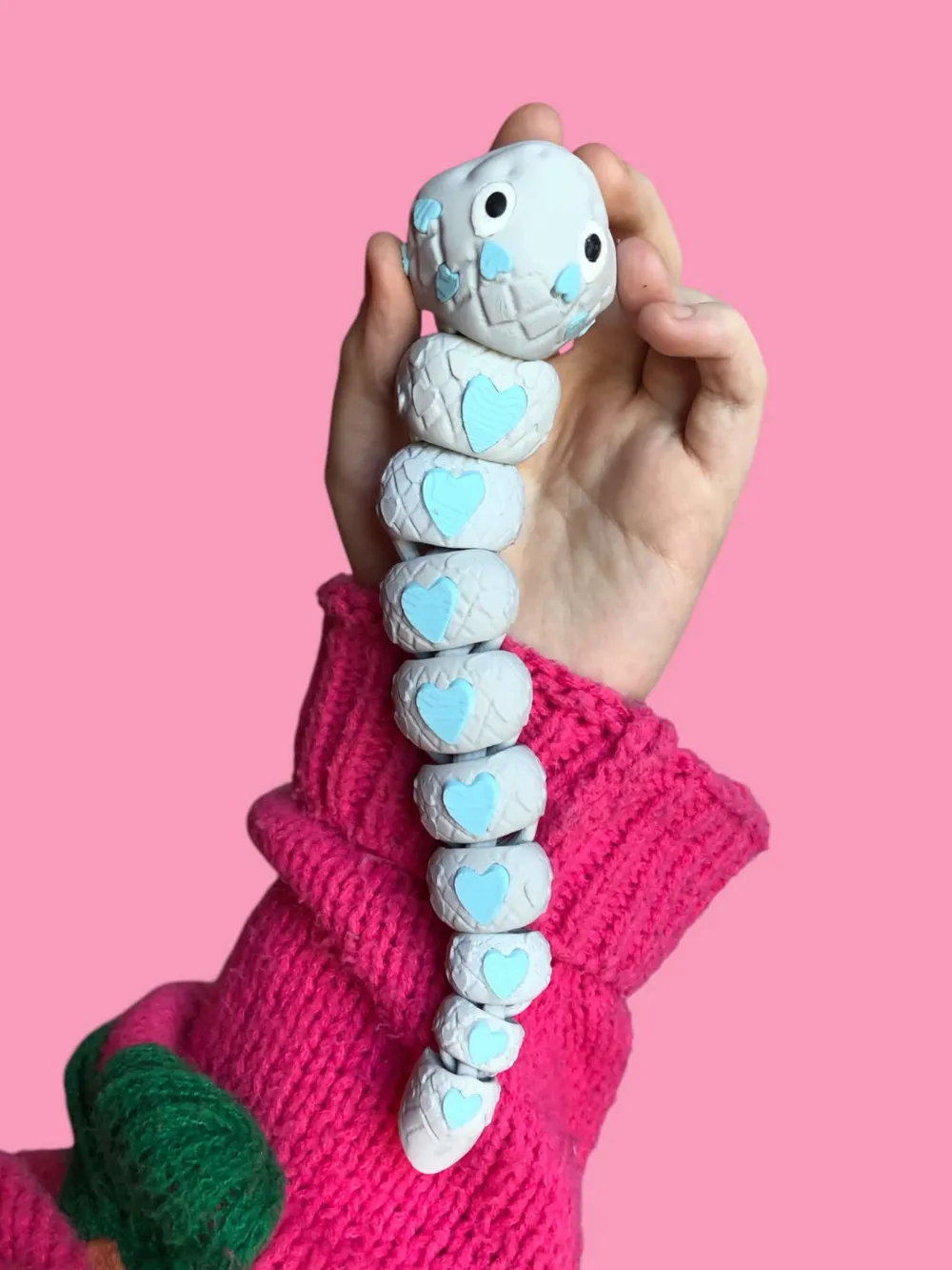 SweetHeart Baby Snake Cute Valentines Flexi Fidget by 3DNickNacs ...