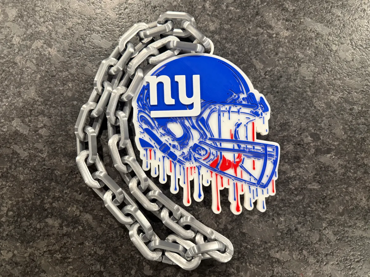 New York Giants Helmet Drip Hype Chain - Free 3D Print Model - MakerWorld
