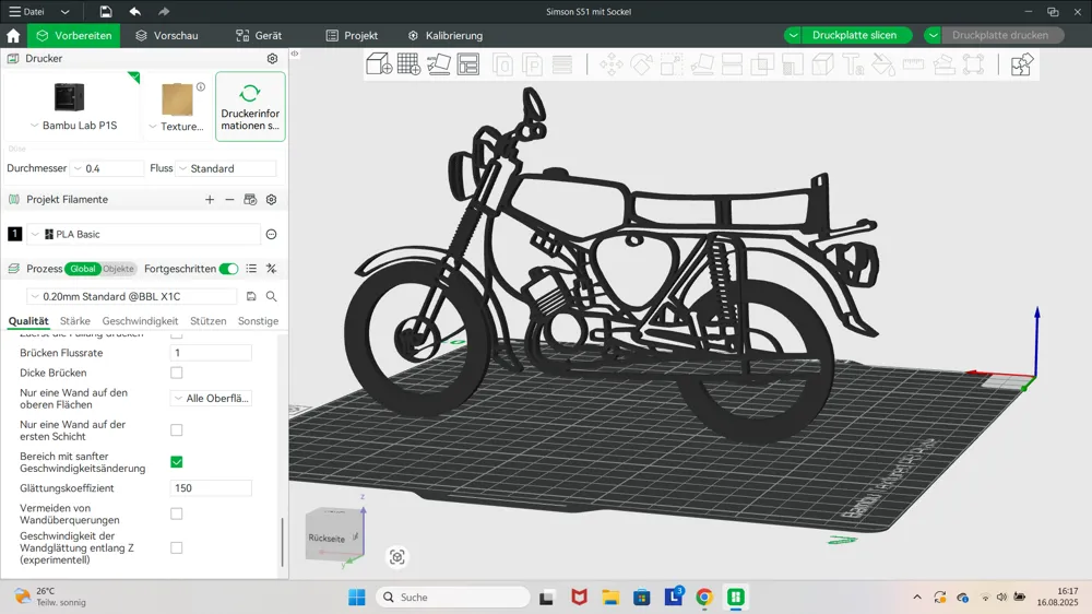 Simson S51 Silhouette Drawing by KN3Design MakerWorld: Download Free 3D ...