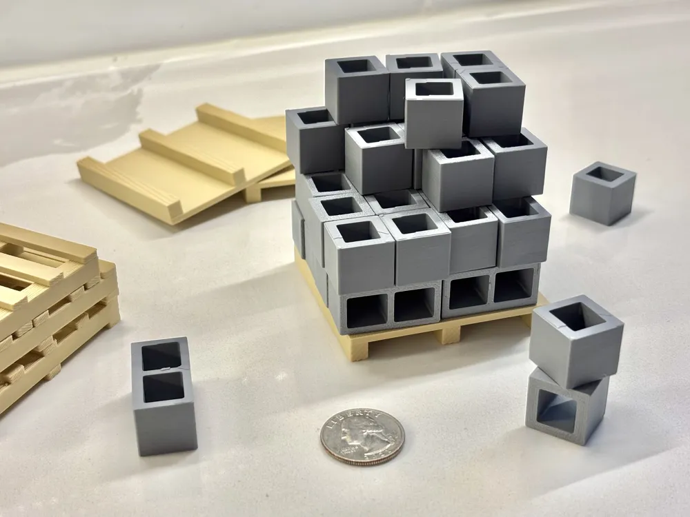 Mini Concrete Block | 1:12 Scale | CyberBrick by Mini Makers MakerWorld ...