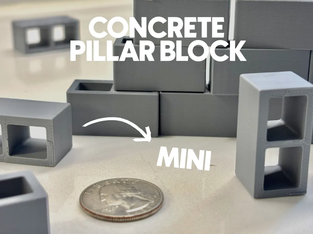 Mini Concrete Block | 1:12 Scale | CyberBrick by Mini Makers MakerWorld ...