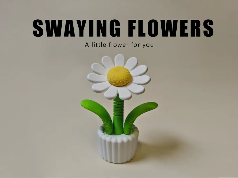 Moving Little Flower - Free 3D Print Model - MakerWorld