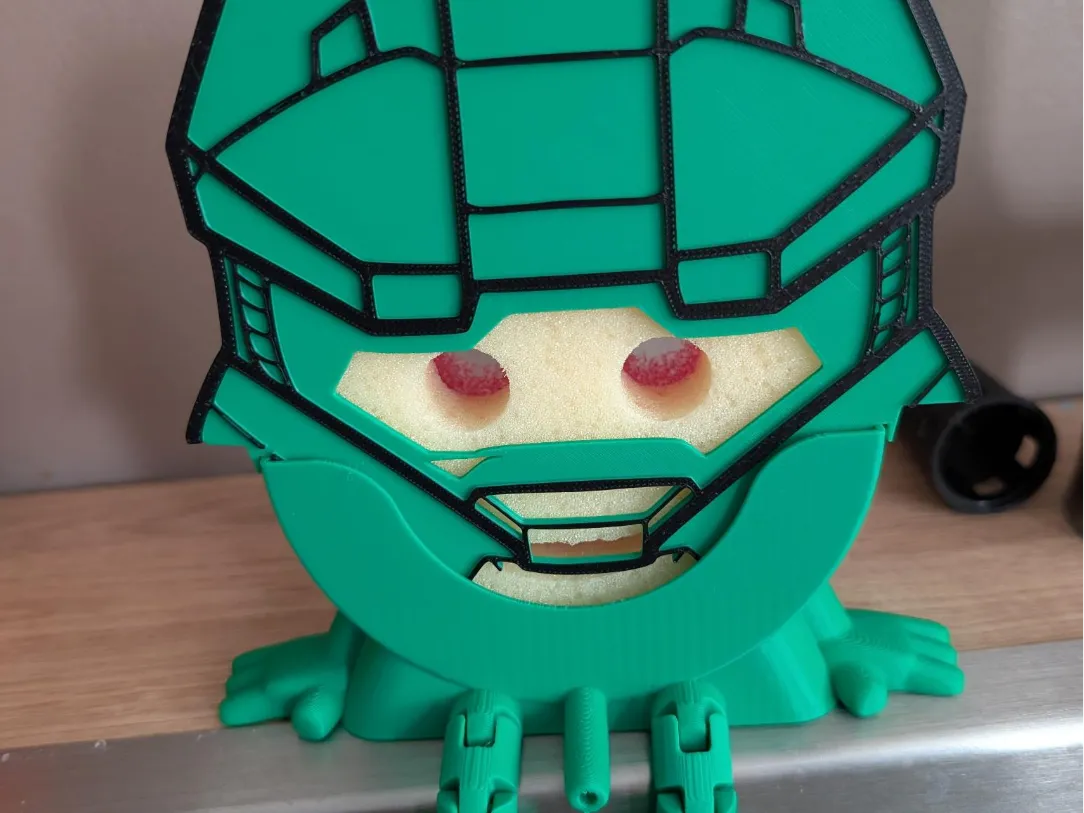 Master Chief Scrub Daddy / Mommy mask - Free 3D Print Model - MakerWorld