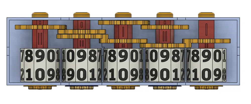 Pascaline (Mechanical Calculator) by Pol Feito MakerWorld: Download ...