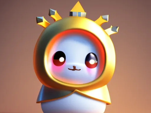 Printmon - Cat Wearing Crown Mini Figure by esk11 - MakerWorld