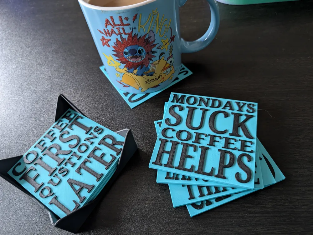 funny coasters & stand by Hooks&Giggles MakerWorld: Download Free 3D Models