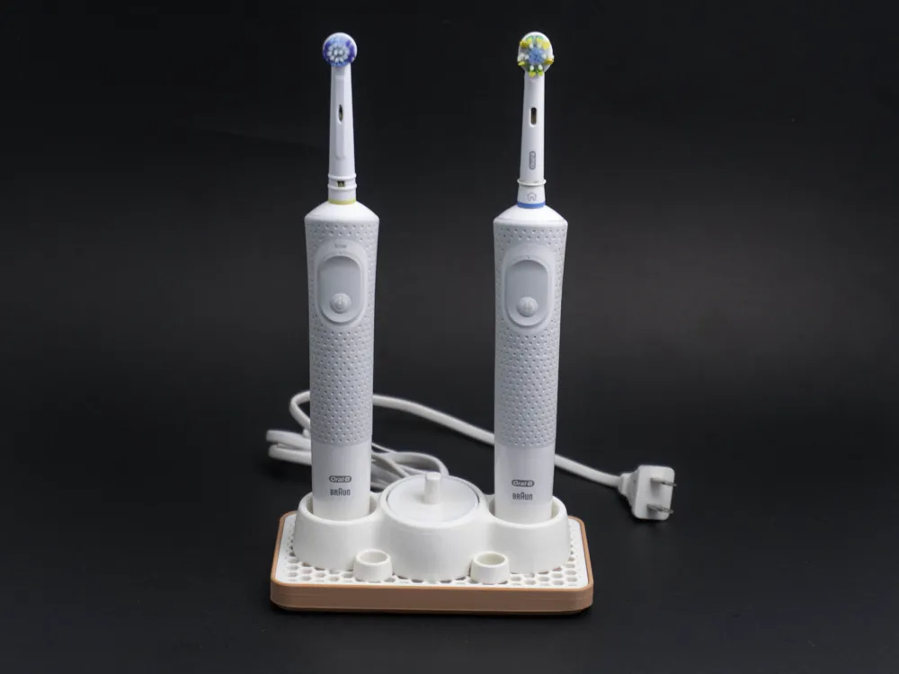 Oral-B 双牙刷 + 充电器支架 二次创作 - 来自 raphetsonatelier MakerWorld：免费下载 3D 模型