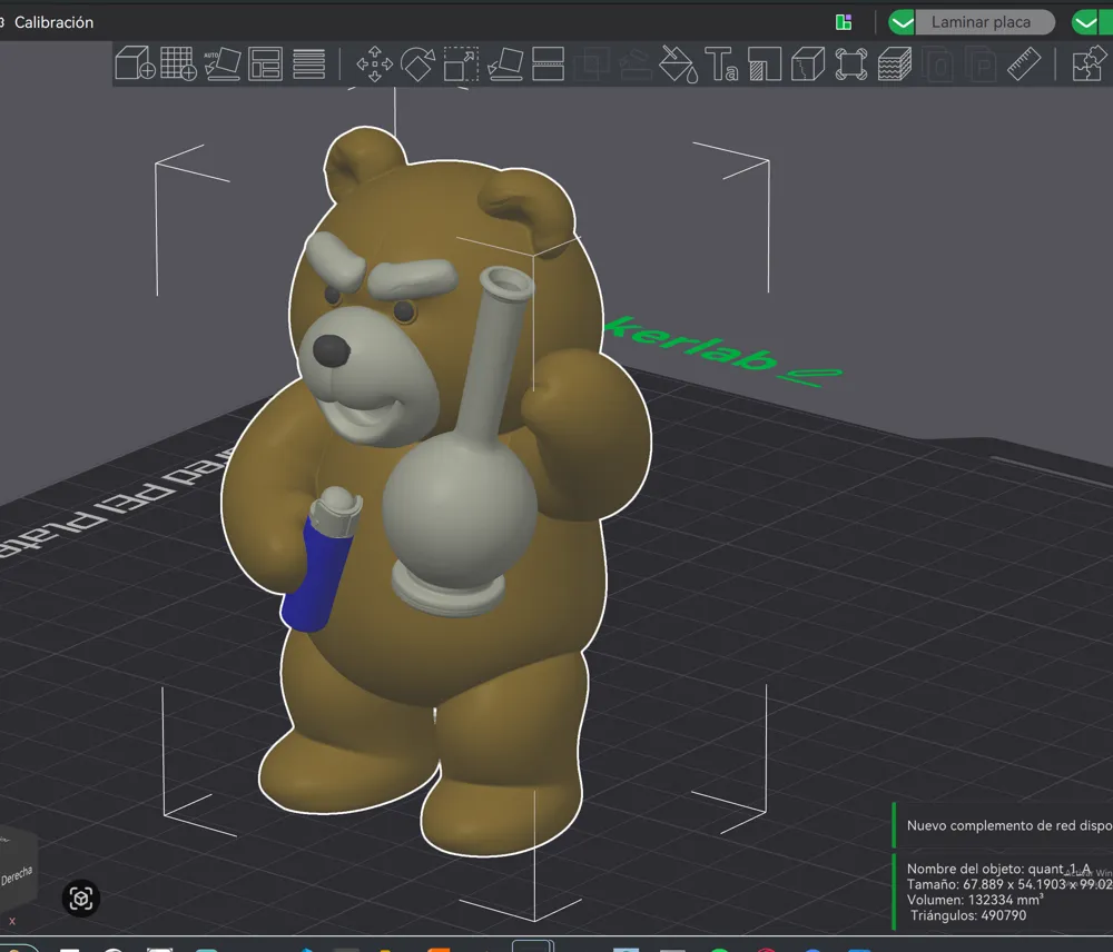 TED WITH BONG - Free 3D Print Model - MakerWorld