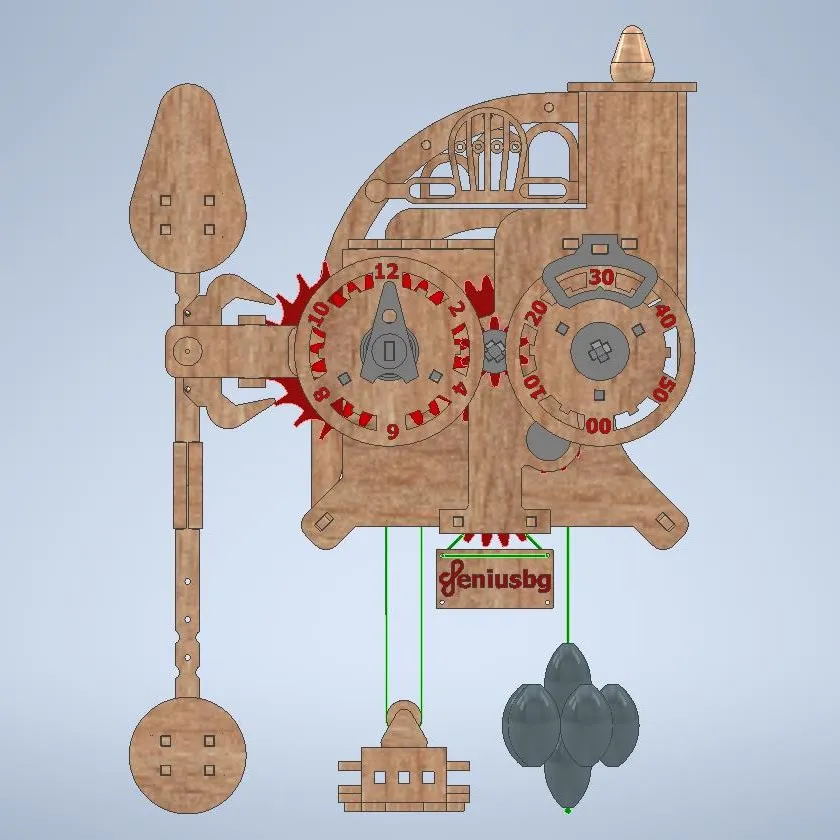 Pendulum Clock by Genius-Robotica - MakerWorld
