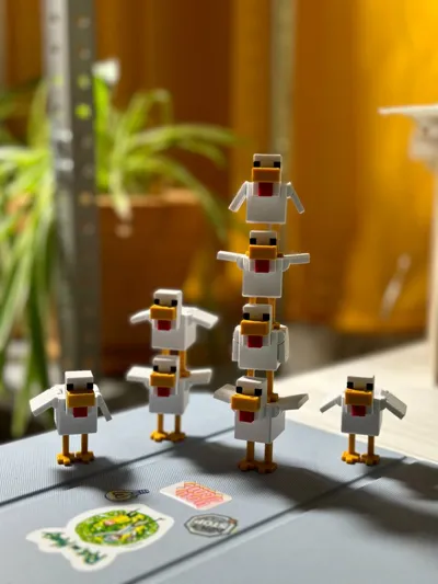Minecraft Chicken Articulated - Free 3D Print Model - MakerWorld