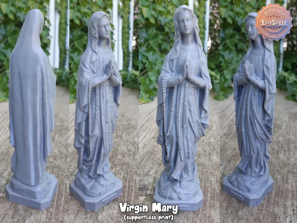 Virgin Mary - Free 3D Print Model - MakerWorld