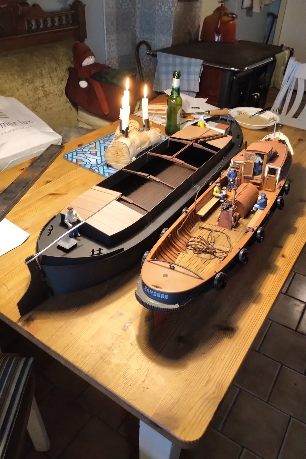 Hamburg port barge, 1:25 by Slanjonok MakerWorld: Download Free 3D Models