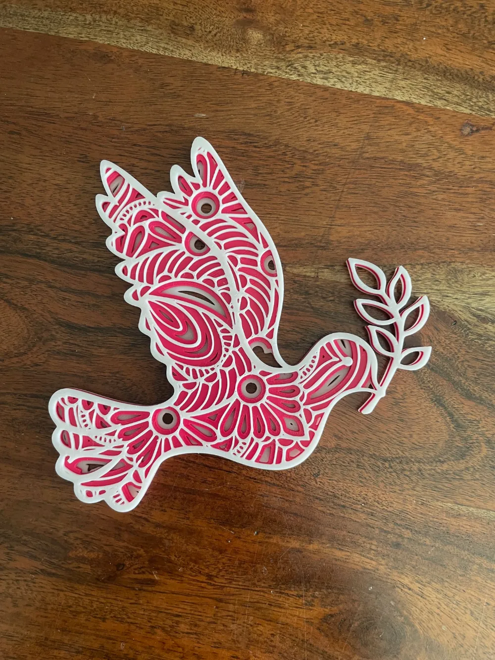 Dove of peace Layered art, Mandala Dove of Peace by Rouge3D - MakerWorld