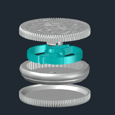 奥利奥饼干棘轮推牌 Clicky OREO Spinner Remixed by mro2013 - MakerWorld