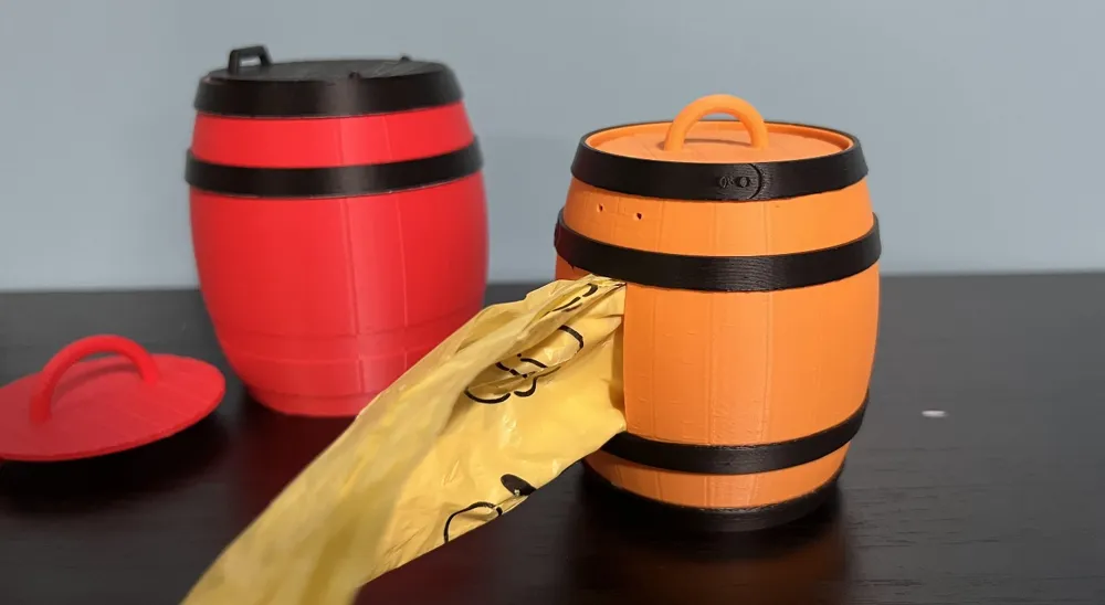 Barrel Shape Poop Bag Holder by Dr.Chi MakerWorld: Download Free 3D Models