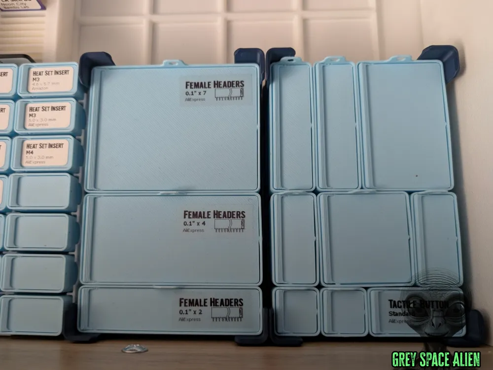 Gridfinity Expanded Small Part Bins by GreySpaceAlien MakerWorld: Download Free 3D Models