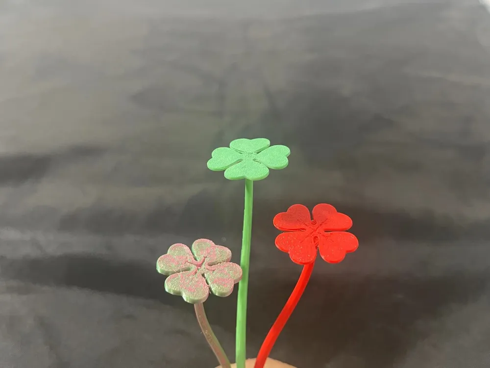 四叶草幸运草 four leaf clover lucky clover by 无人送伞 - MakerWorld