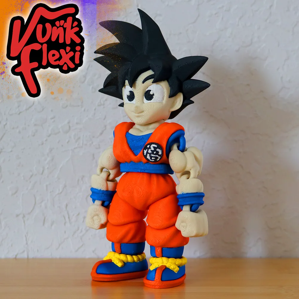 Dragon Ball Z Goku MultiColor Flexi Print-In-Place by Vunk Flexis ...