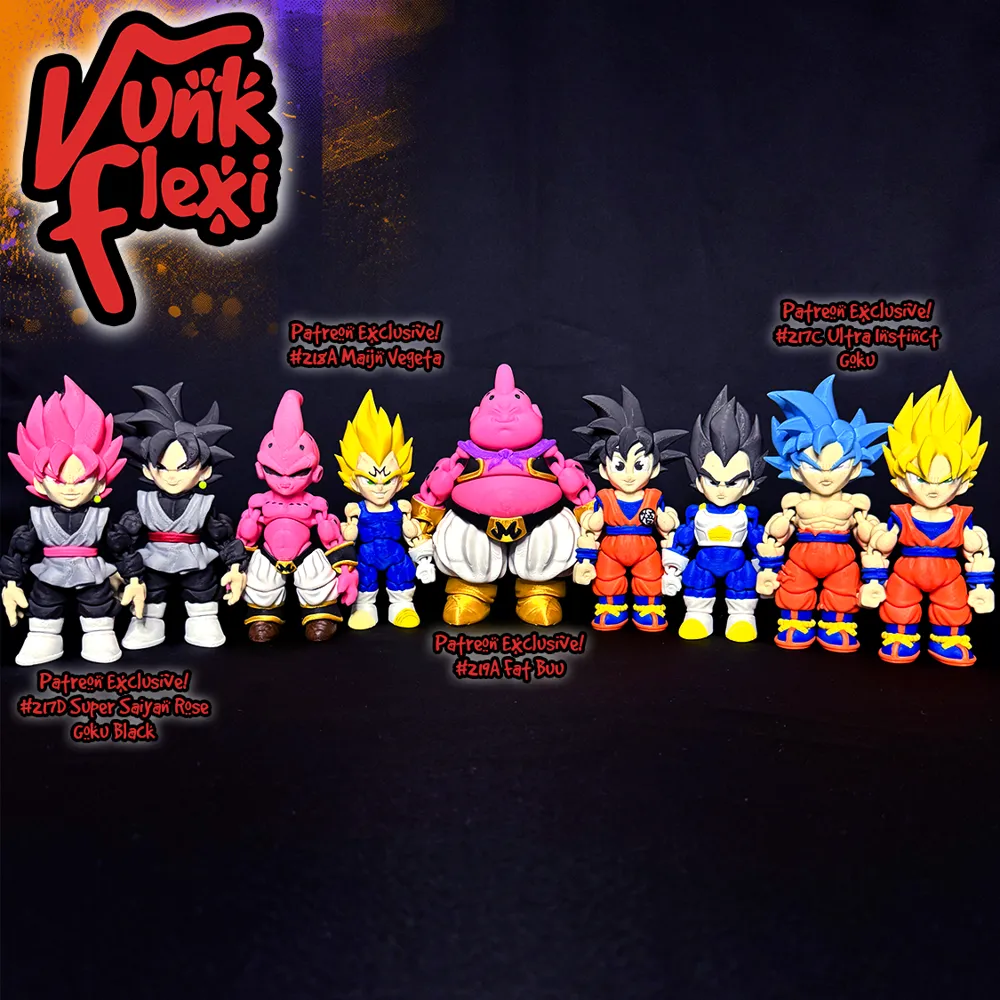 Dragon Ball Z Goku MultiColor Flexi Print-In-Place by Vunk Flexis MakerWorld: Download Free 3D ...