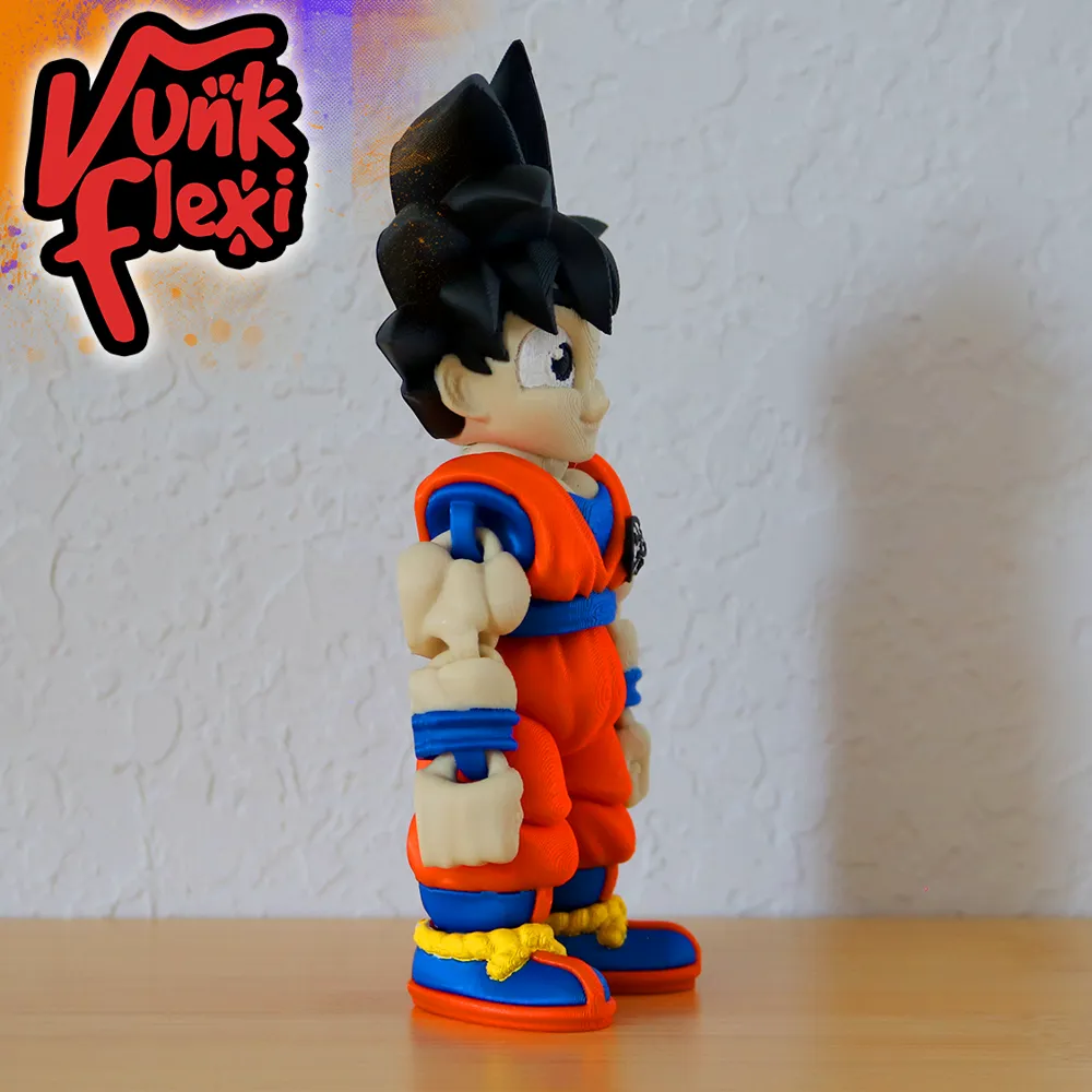 Dragon Ball Z Goku MultiColor Flexi Print-In-Place by Vunk Flexis ...