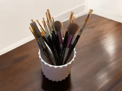 Single Room Makeup Brush & Art Supply Holder by DM_Amhara - MakerWorld