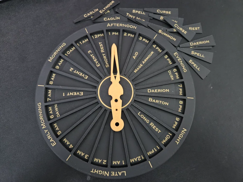 DnD Time Tracker and Events by MJ925 MakerWorld: Download Free 3D Models